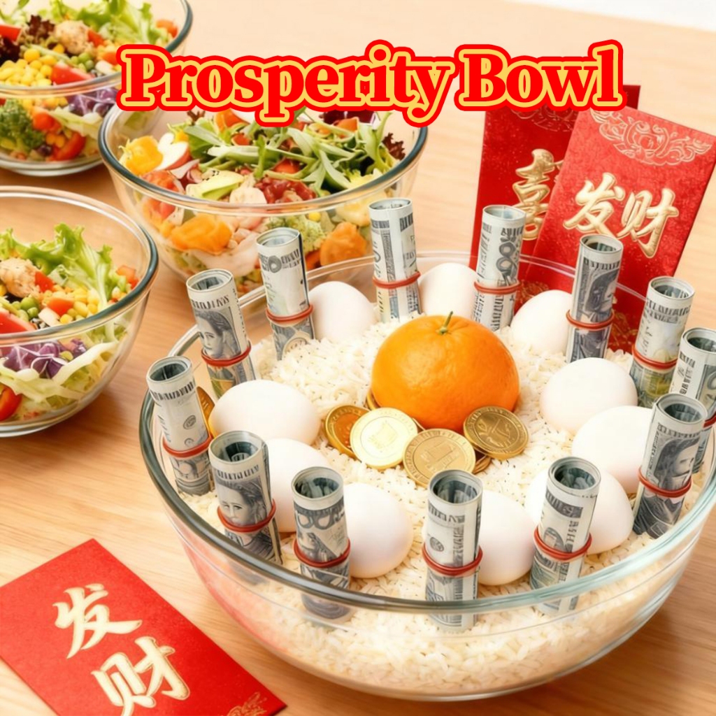 500/1600/2100MLGlass Bowl Prosperity Bowl Clear Tempered Glass Salad ...