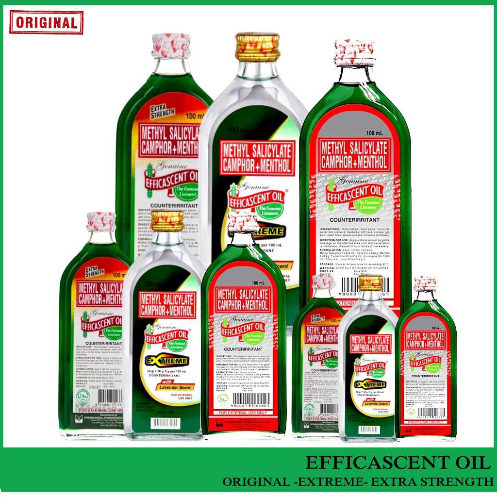 Efficascent Oil Extra Stregnth, Extreme and Regular 25ml 50ml and 100ml ...