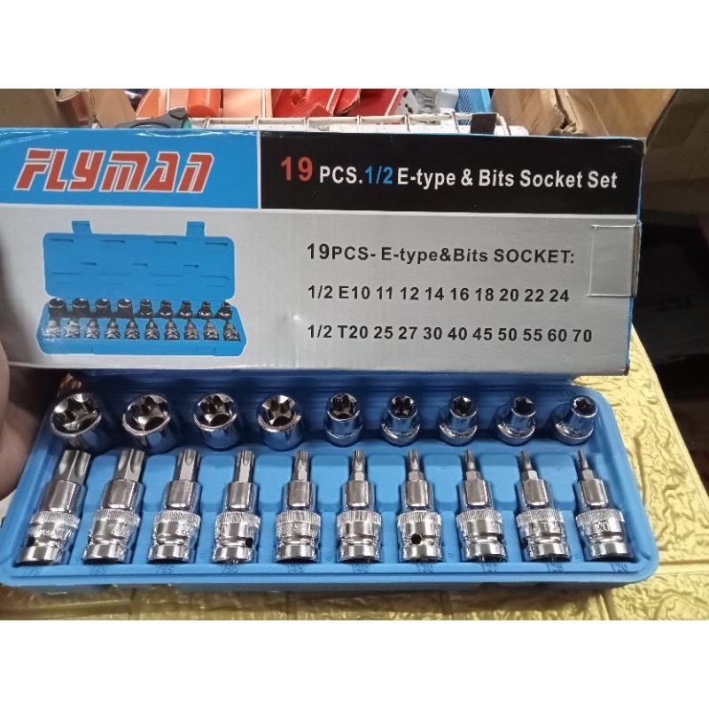 Flyman tools usa 19 Pcs E type & Bit Socket | Shopee Philippines