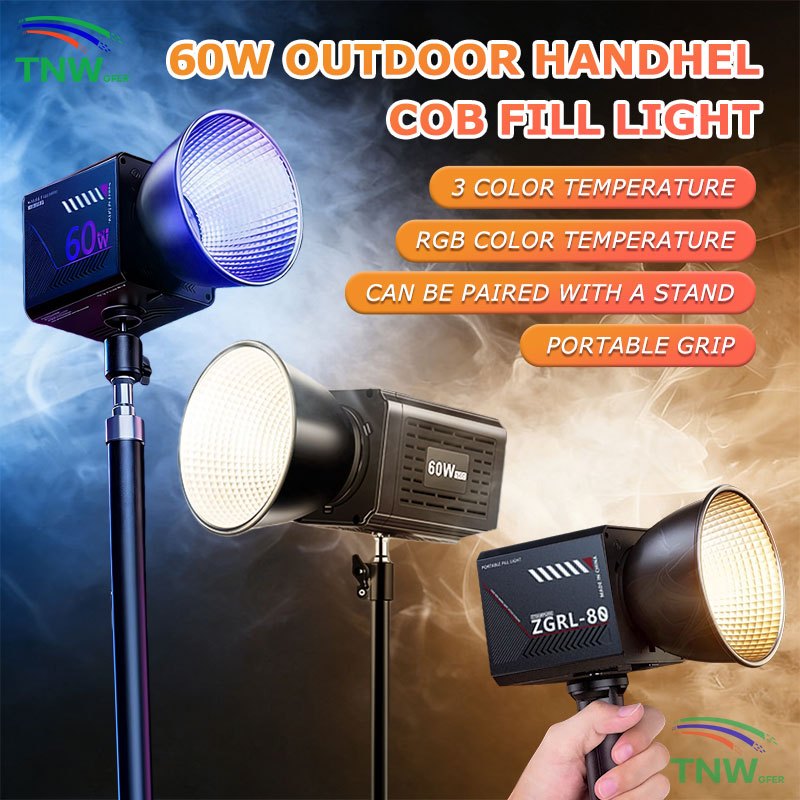 80W PRO Bi-Color COB Photography Fill Light, Portable Soft Light for ...