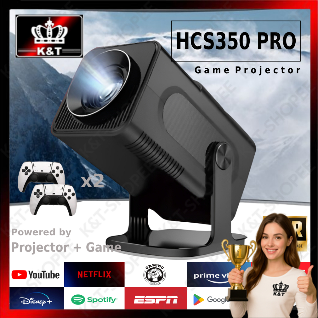 HCS350 F300 HY300 Portable Smart Projector 4K Ultra HD WiFi and ...