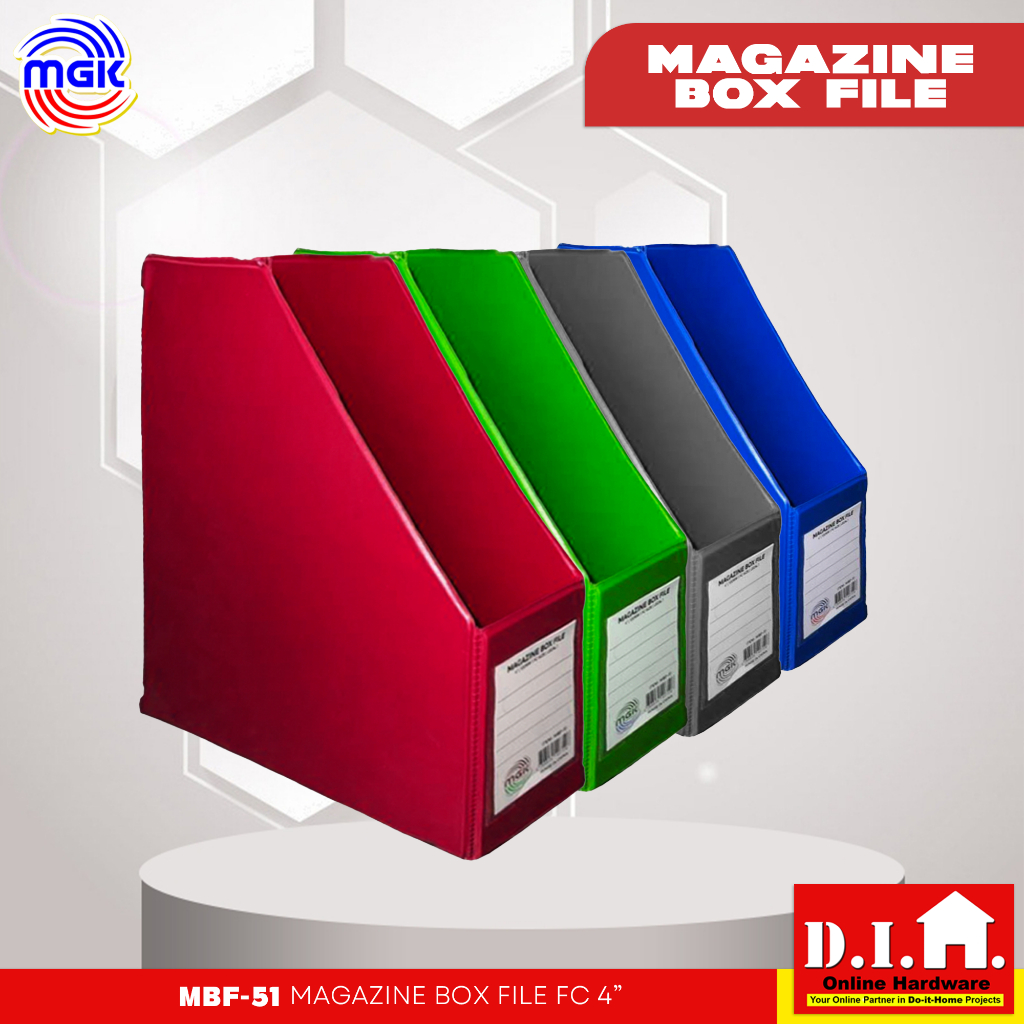 Do It Home MGK MBF-51 Magazine Box File FC 4" | Foolscap Organizer ...