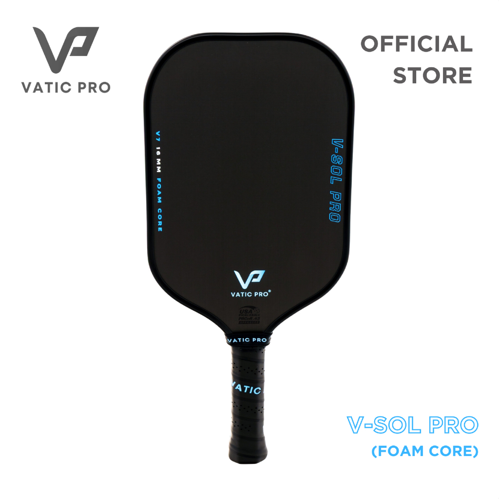 Vatic Pro V-SOL PRO V7 Foam Core Pickleball Paddle 16mm - With Paddle ...