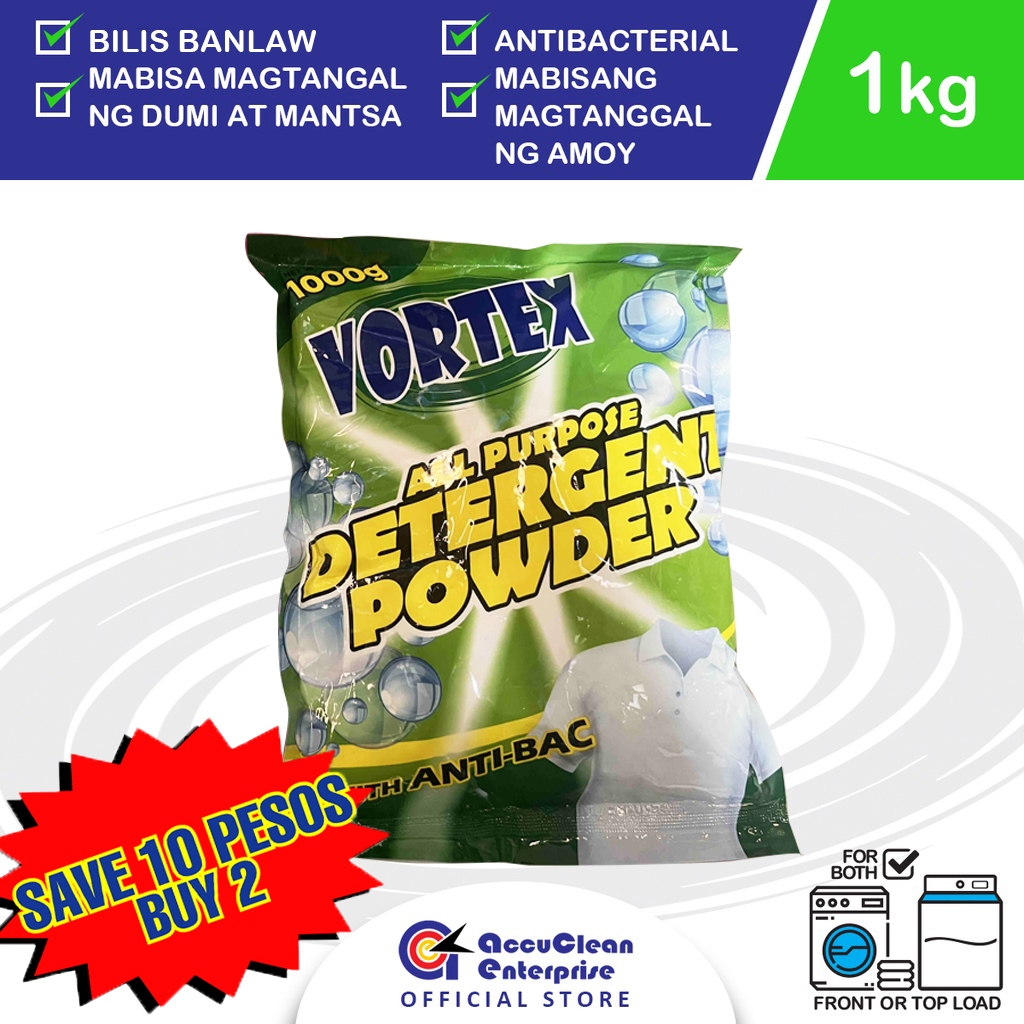 Vortex Detergent Powder 1KG with Anti Bacterial | Shopee Philippines