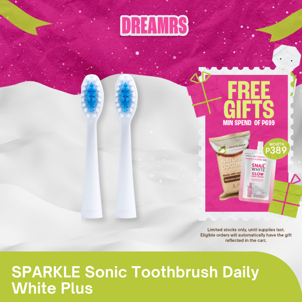 SPARKLE Sonic Toothbrush Daily White Plus Refill (DREAMRS) | Shopee ...