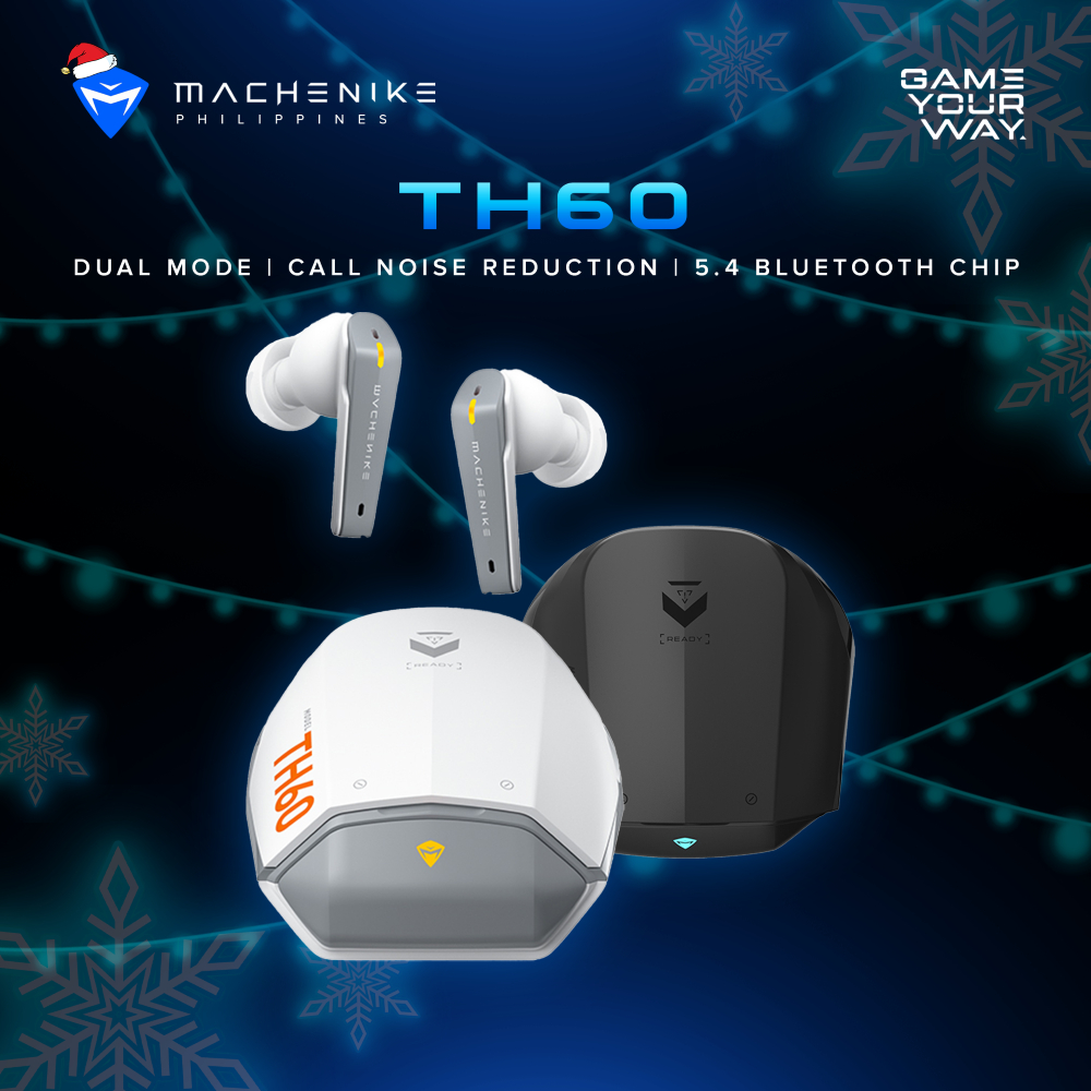 Machenike TH60 Bluetooth 5.4 Wireless Earphones (BLACK AND WHITE ...