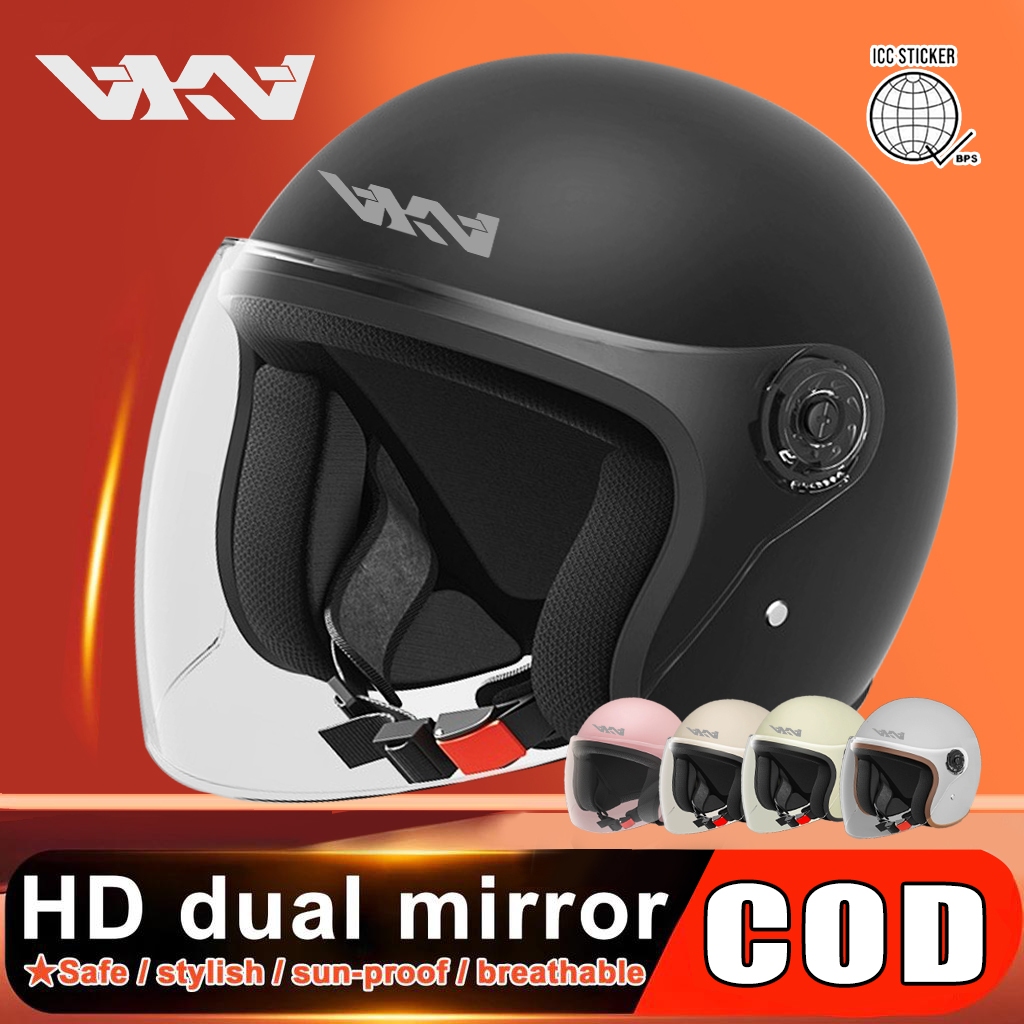 AKA Open Half face Helmet Motorcycle off road | Shopee Philippines