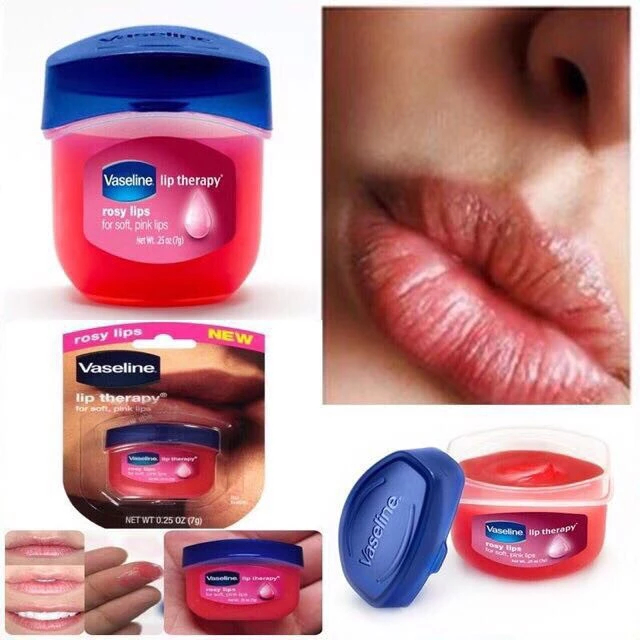 Vaseline Lip Therapy Rosy Lips Lip Balm Mini with Petroleum Jelly 7g ...