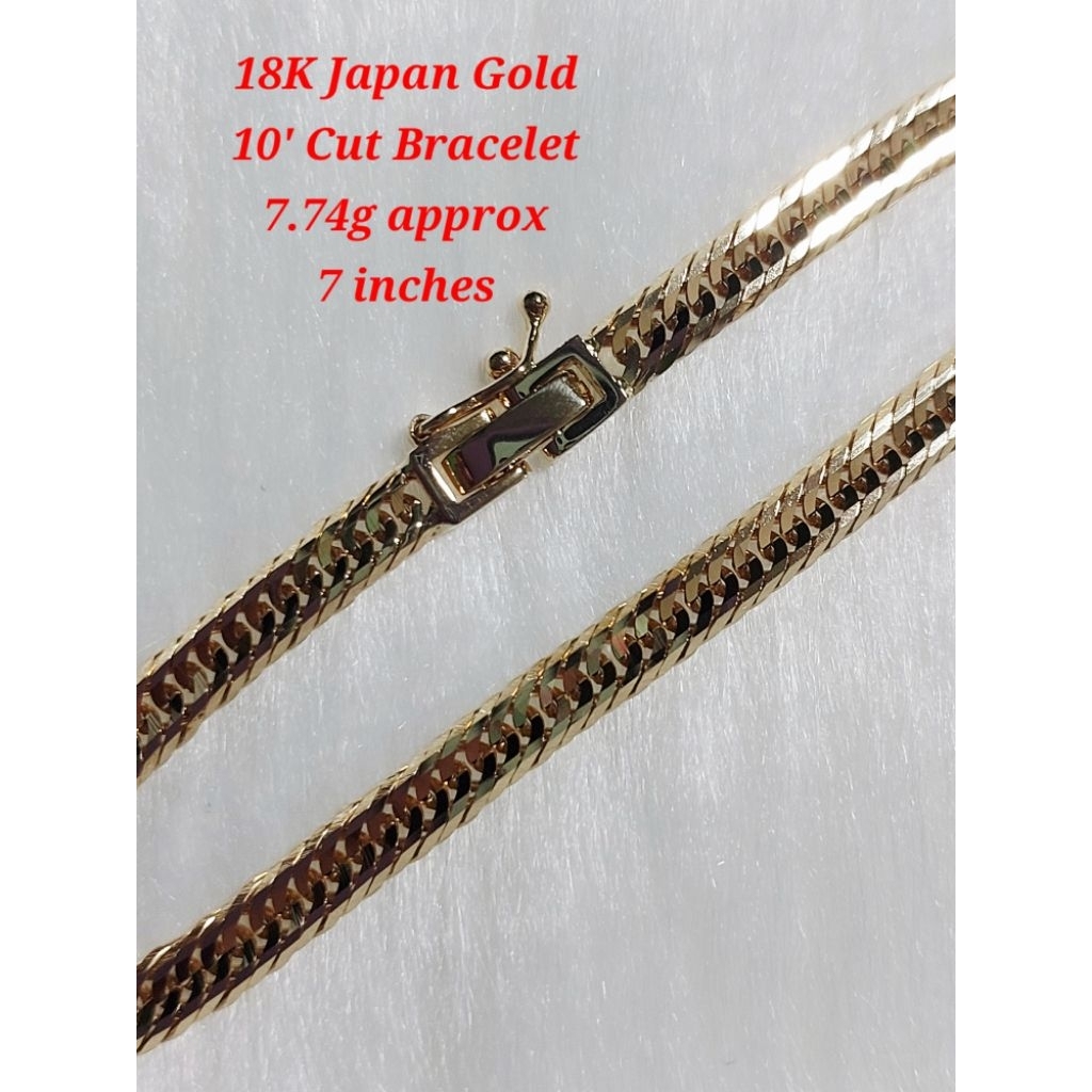 ️K18 JAPAN GOLD BRACELET 10 CUT (nasasangla) | Shopee Philippines