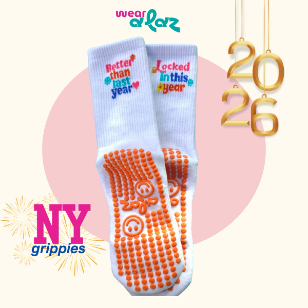 WEAR.ALAZ NY Grippies Non-slip Premium Grip Socks for Pilates Lagree ...