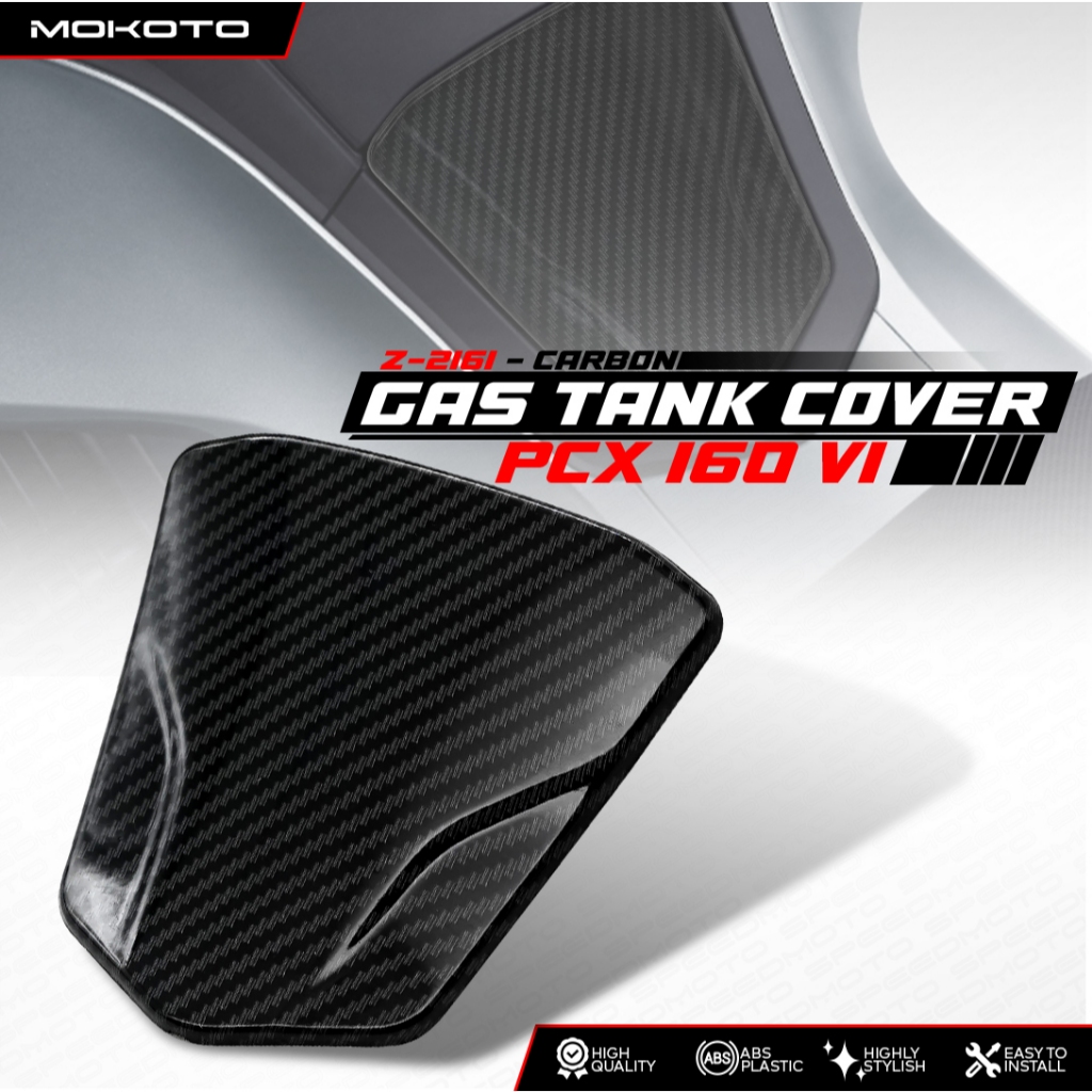 MOKOTO HONDA PCX 160 GAS TANK COVER CARBON Z-2161 TANK PAD GARNISH ...