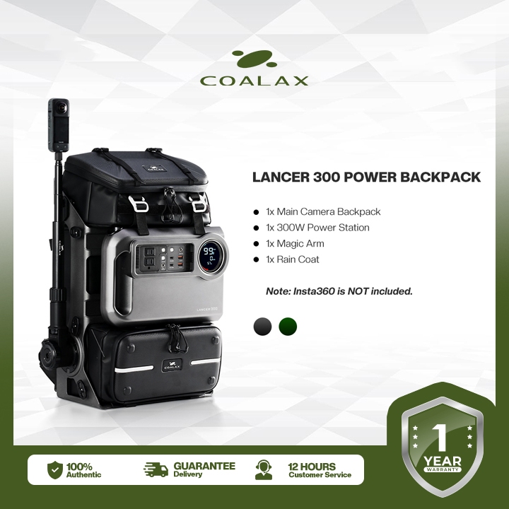 Coalax Lancer 300 - Travel Camera Smart Backpack with 300W Portable ...