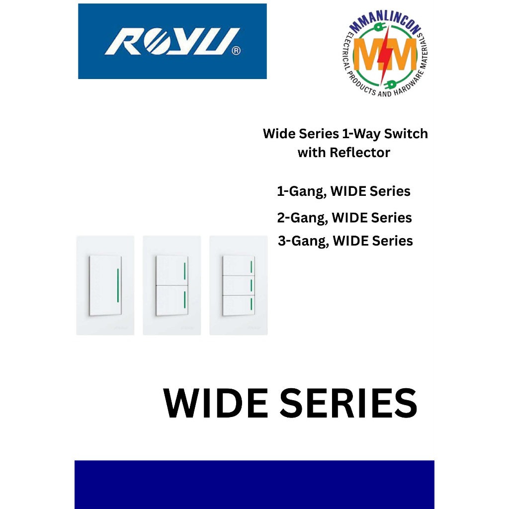 ROYU Wide Series 1-Way Switch with Reflector | Shopee Philippines