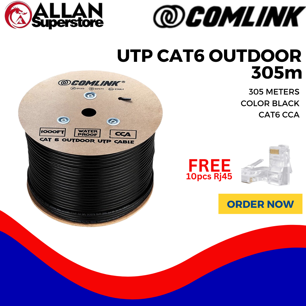 Allan | COMLINK | SYP CAT6 Quality Outdoor UTP Ethernet LAN Cable 305m ...