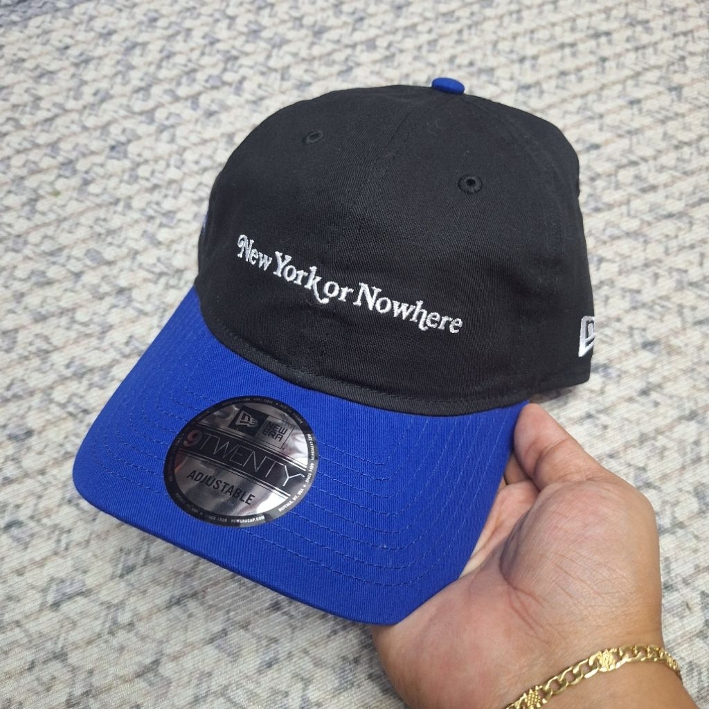 2TONE NY METS WORDMARK LOGO 9TWENTY UNSTRUCTURED DAD CAP/HAT BY NEW ERA ...