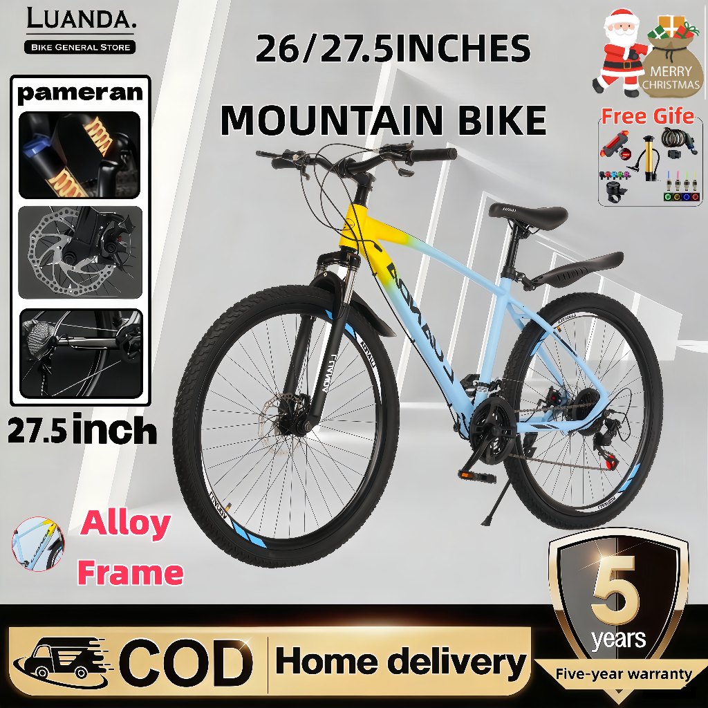 LUANDA Mountain Bike 26/27.5 Inches Alloy MTB Bike For Adult 21Speeds ...