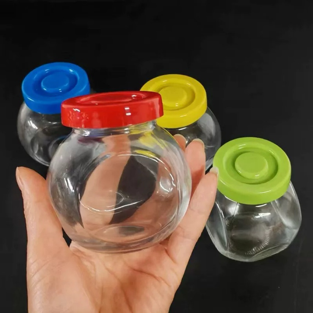 4pcs glass jar /condiments container 100 ml seasoning with jar /glass ...