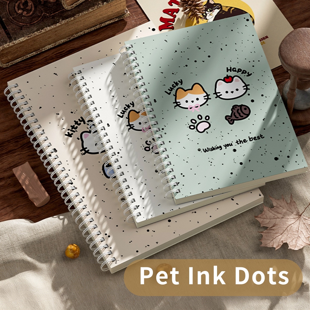 B5/A5 Spiral Notebook120 pages of thickened paper, smooth writing, PP ...