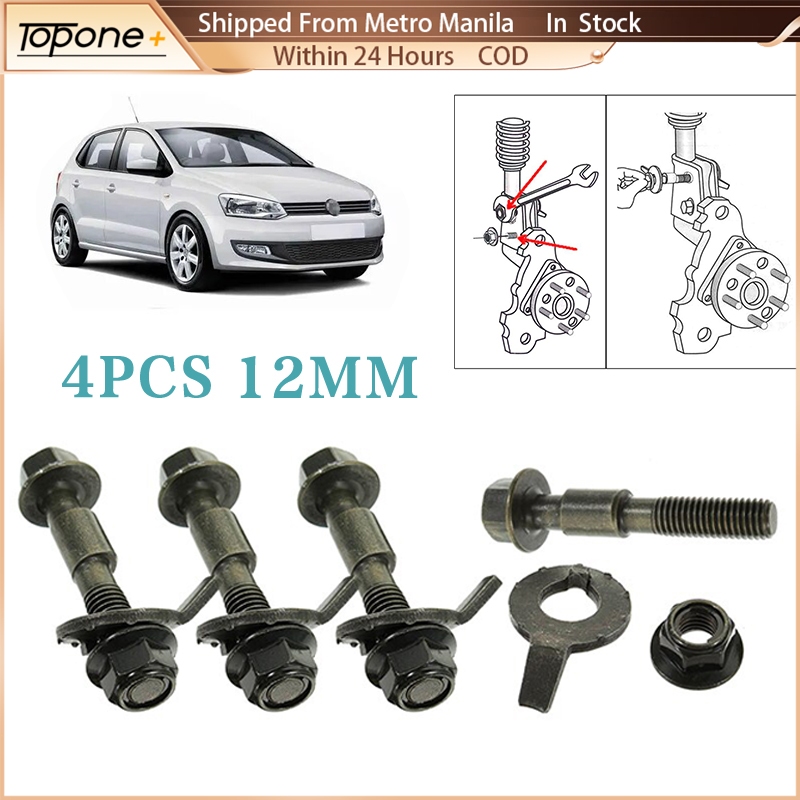 4Pcs Wheel Alignment Camber Bolt 12mm Kit for Precise Vehicle Wheel ...