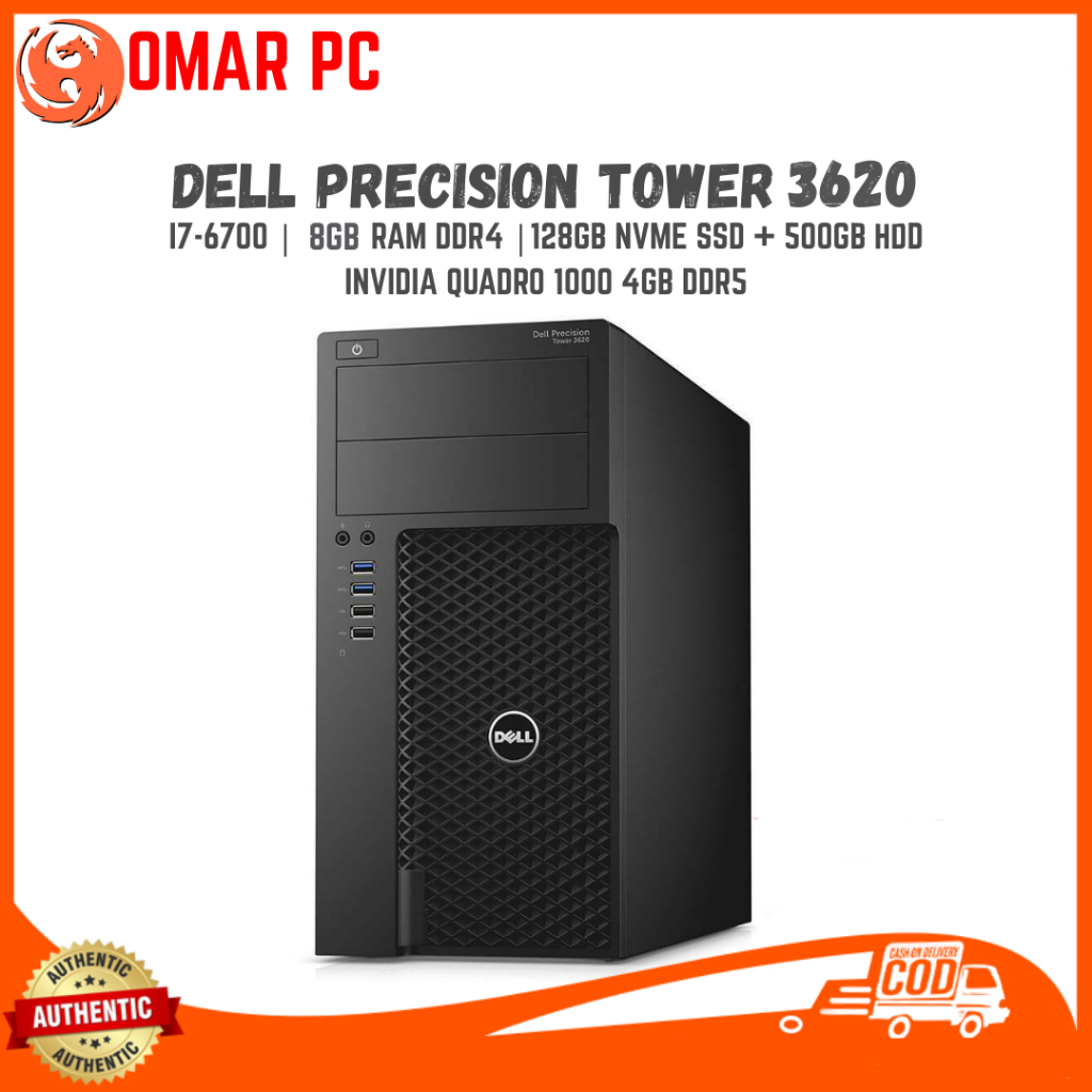 DELL PRECISION TOWER 3620 I7-6700 | 8GB RAM DDR4 |128GB NVME SSD ...