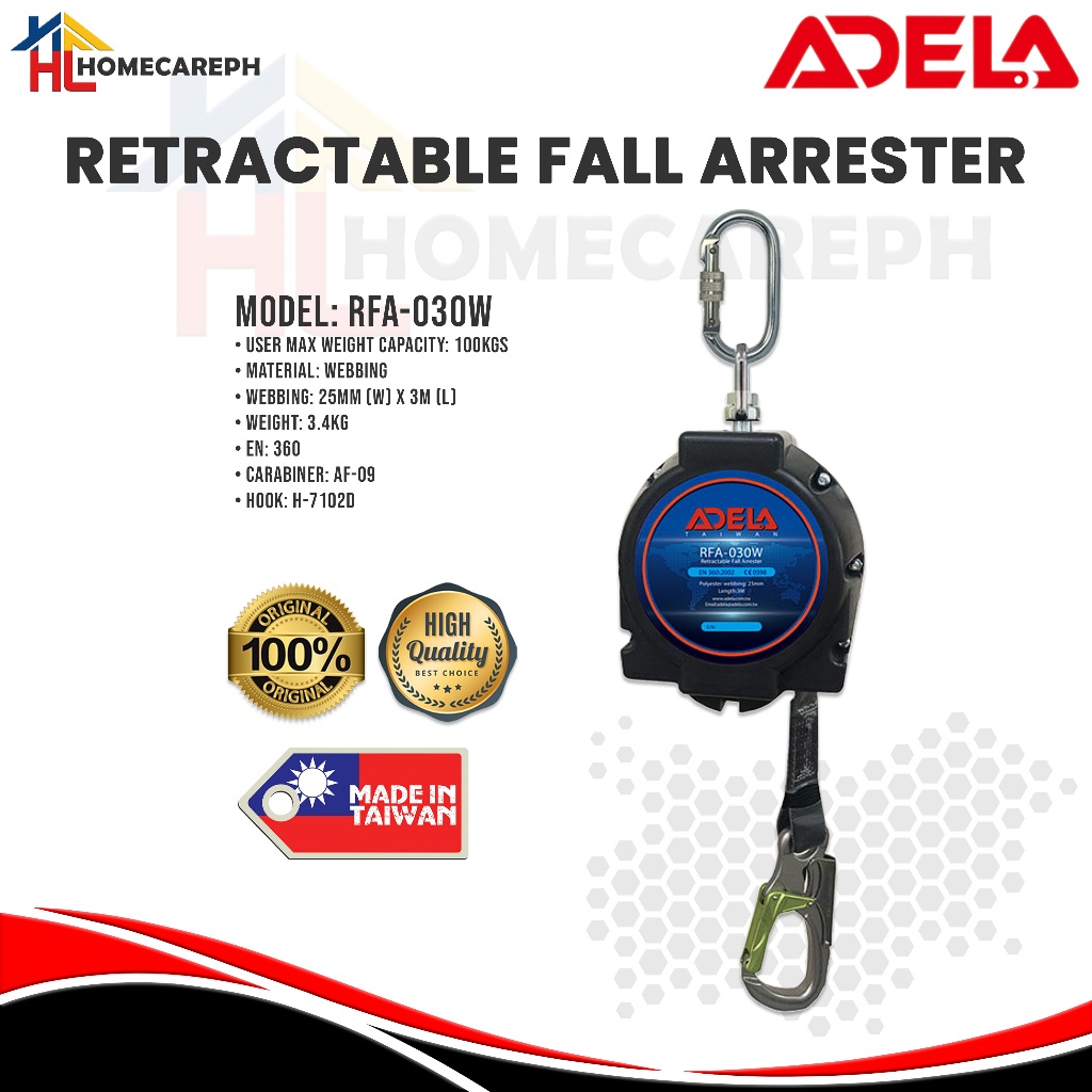Adela Retractable Fall Arrester RFA-030W | Shopee Philippines