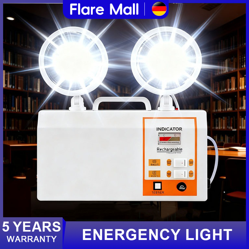 Flare Emergency Light Rechargeable 240V Double Head lighting Wall light ...