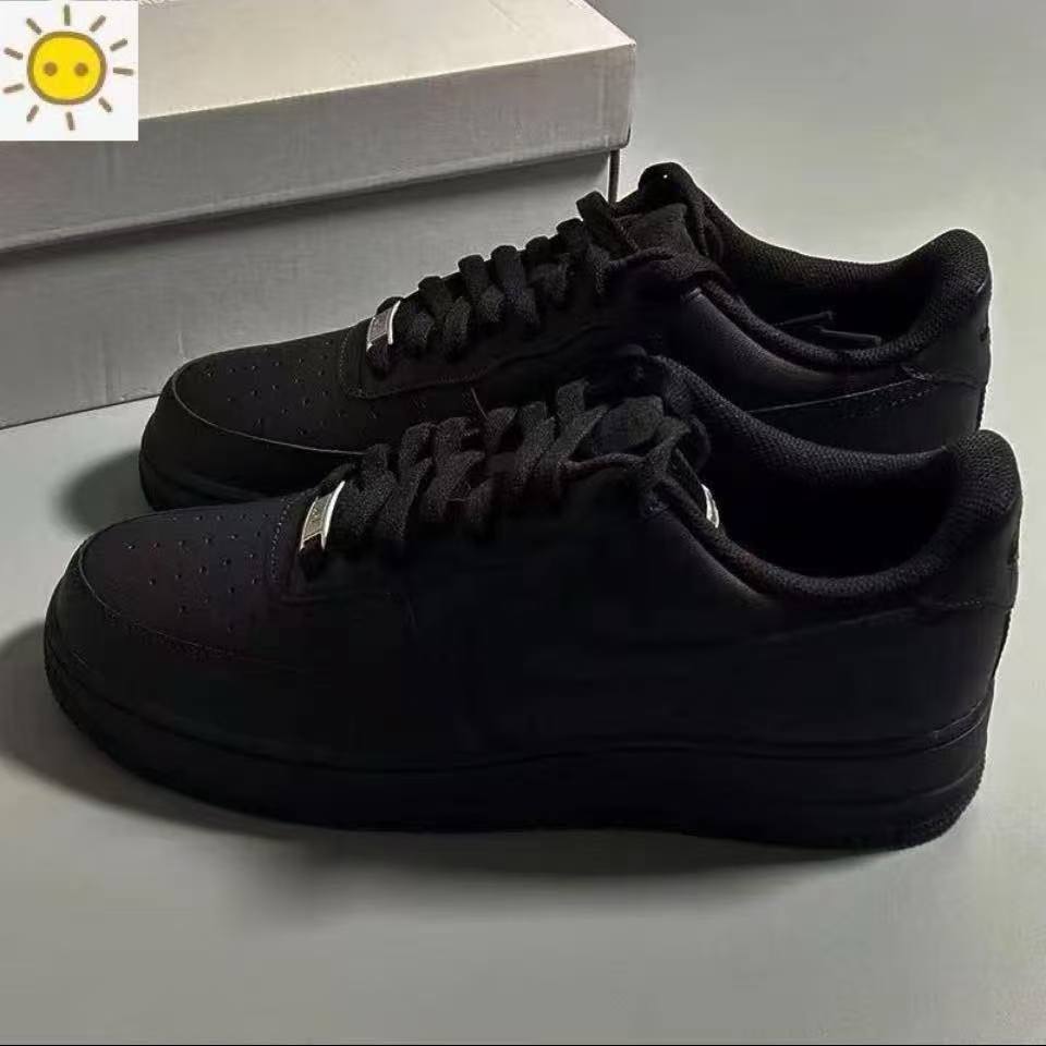 Size 36-45 STP Triple Black All White Shoes Sneakers Rubber Shoes For ...