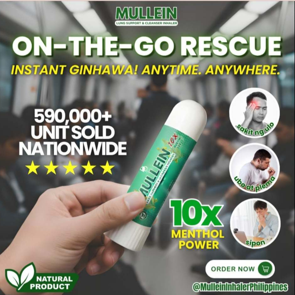 Mullein Menthol Aroma Inhaler Stick 10x Menthol Power Refreshing ...