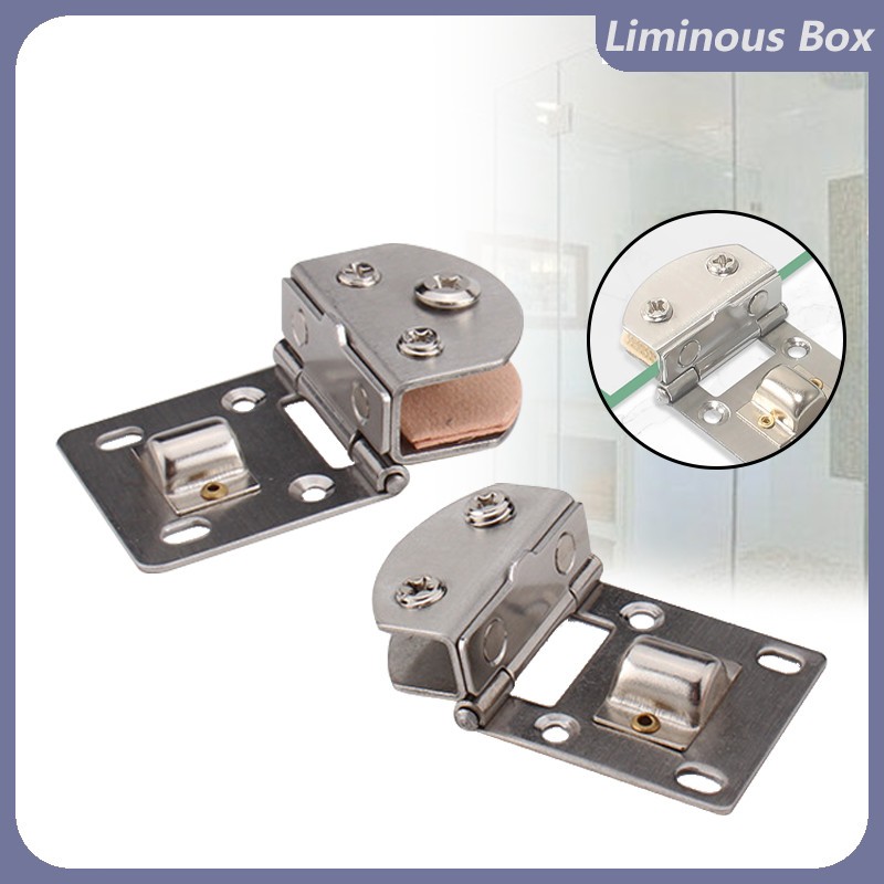 Glass Door Hinge Without Hole 5-12Mm Swivel Cupboard Hardware Display ...