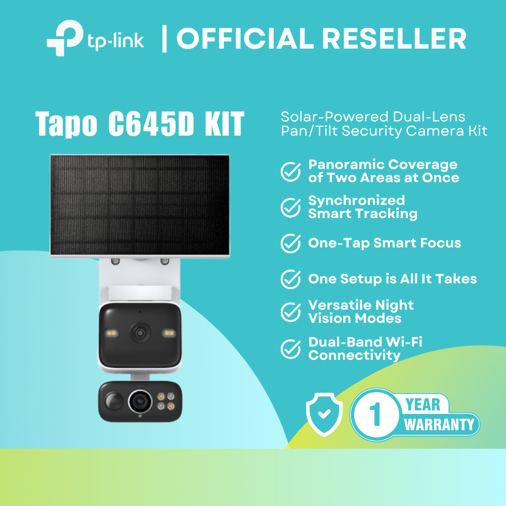 TP-Link Tapo C645D Kit – Dual 2K Solar-powered Outdoor Wi-Fi Security ...
