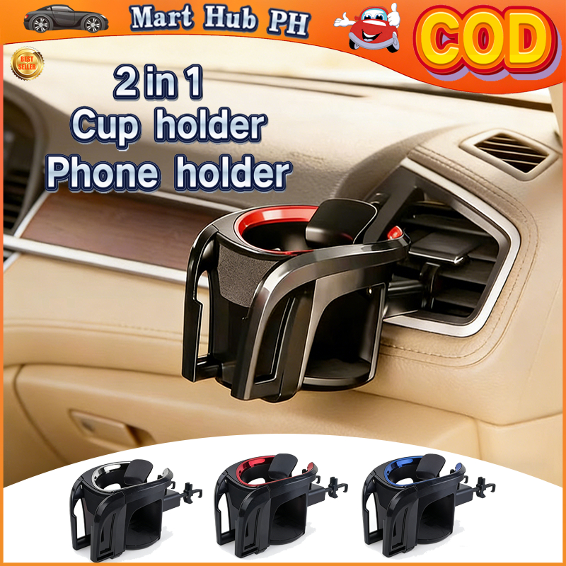 2in1 Universal Foldable Car Cup Holder auto phone holder Anti-Shake ...