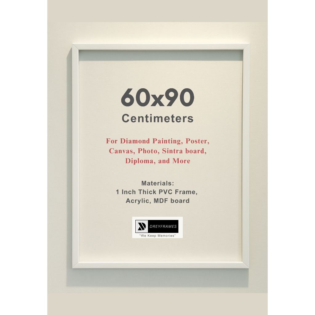 60x90cm 1-Inch Thick Picture Frame with Acrylic & MDF Board| Ready to ...
