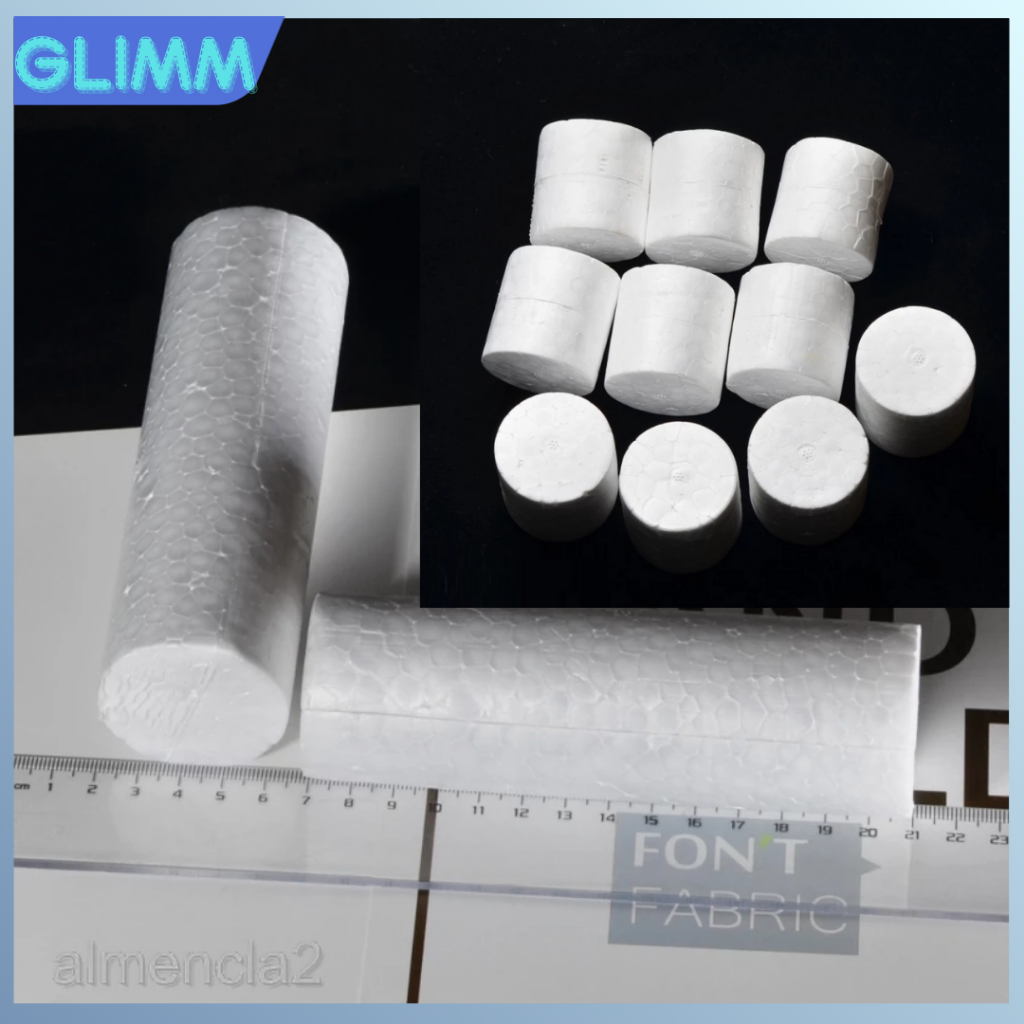 10pcs Polystyrene Foam Cylinder Styrofoam Blocks For Painting And Craft ...
