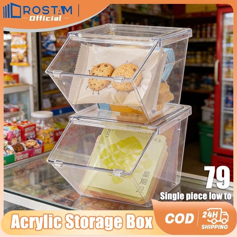 Sari sari store organizer Candy Display Storage Box Acrylic Stackable ...