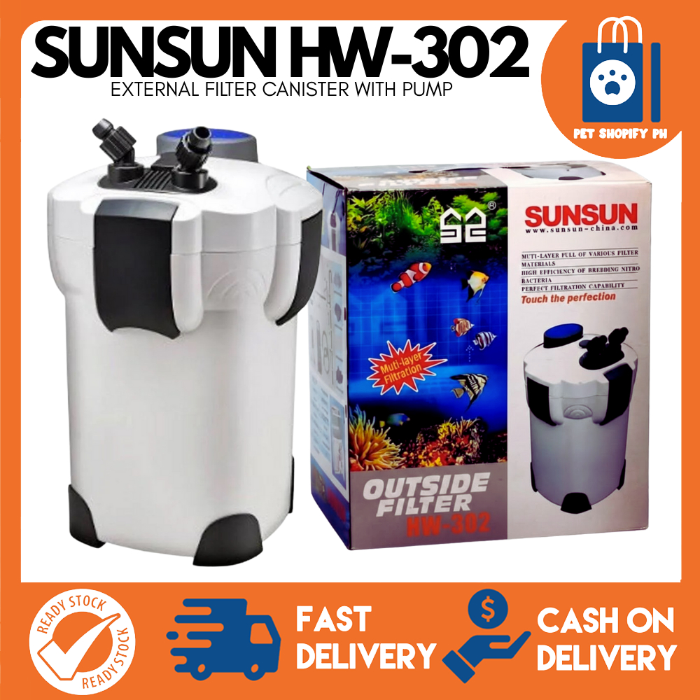 SUNSUN EXTERNAL FILTER HW-302 HW-303 HW-304 AQUARIUM AQUASCAPE | Shopee ...