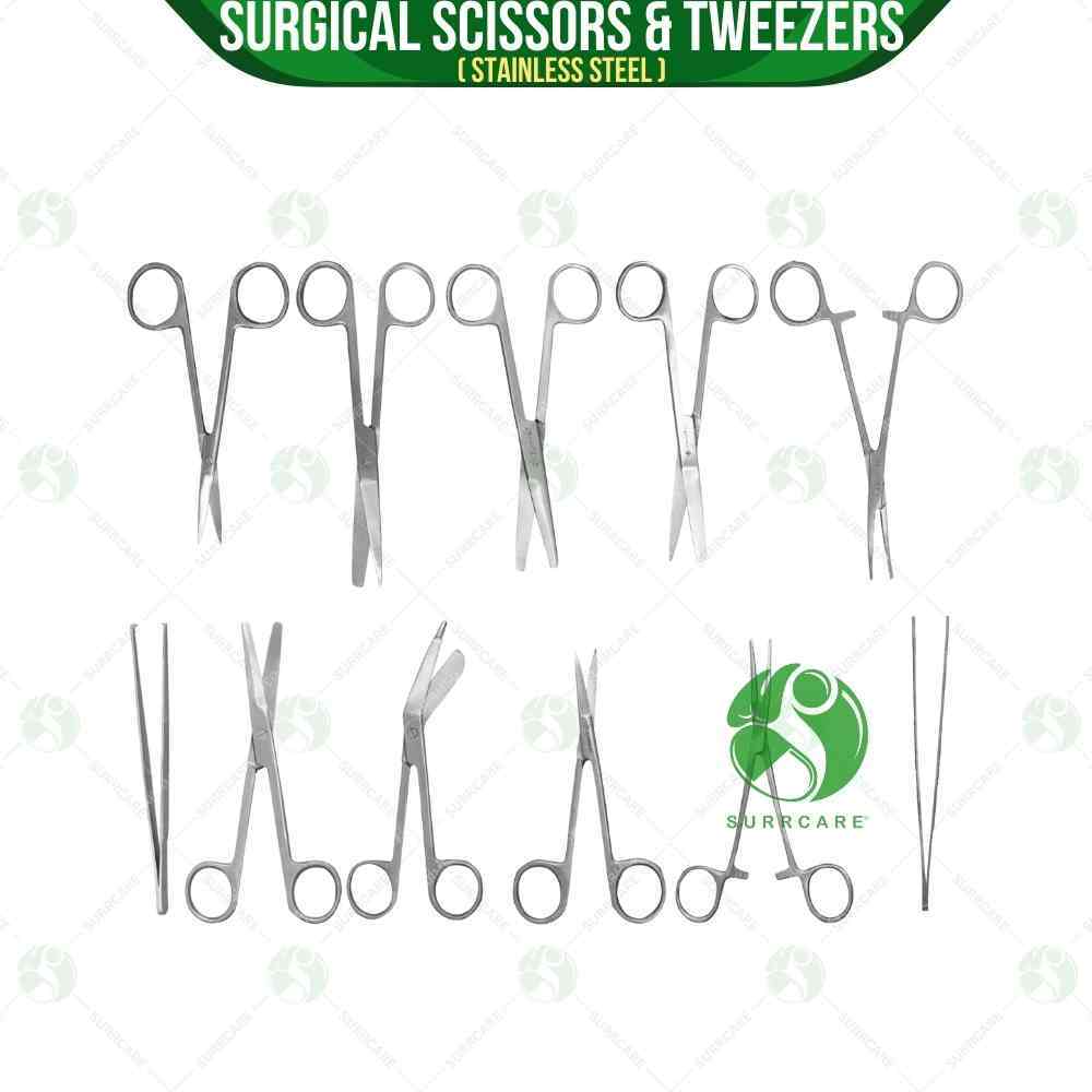 SURRMED Surgical Instruments Scissors Forceps Holders Tweezers Set ...