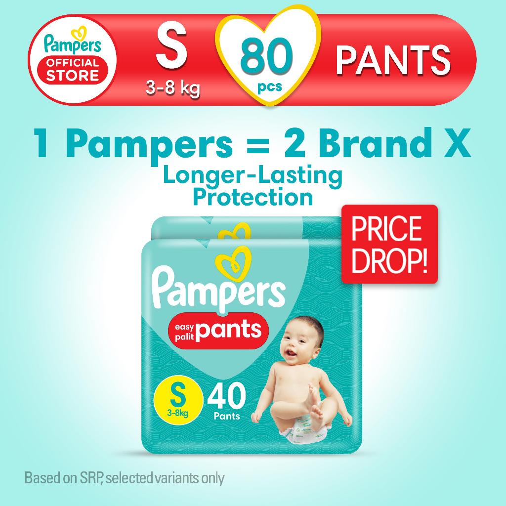 Pampers Baby Dry Pants Diapers Small 40s x 2 pack (80 pcs) | Shopee ...