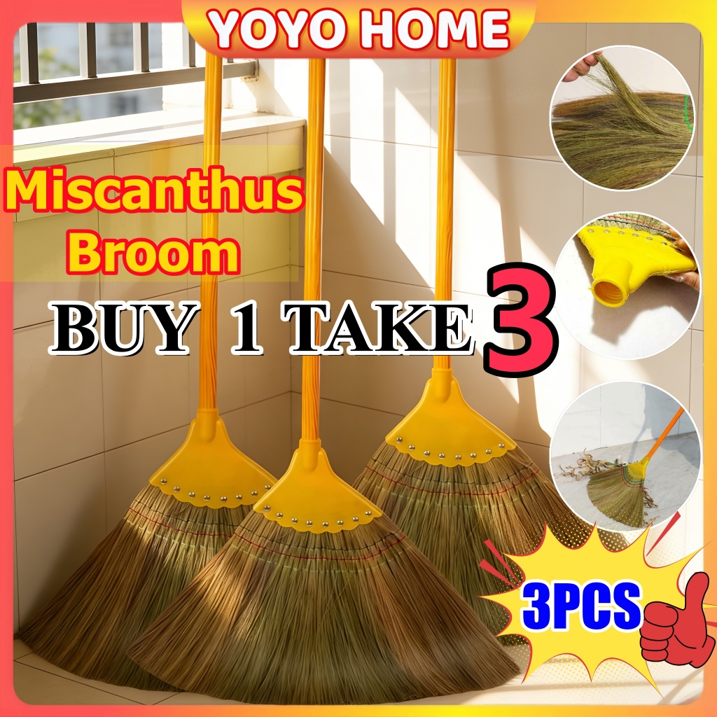 【Buy1 Take 3】Walis Tambo Natural Palm Broom Handmade Durable Sturdy ...