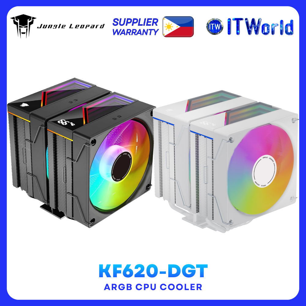 Jungle Leopard KF620-DGT CPU Air Cooler Dual Tower Dual Fan Digital ...