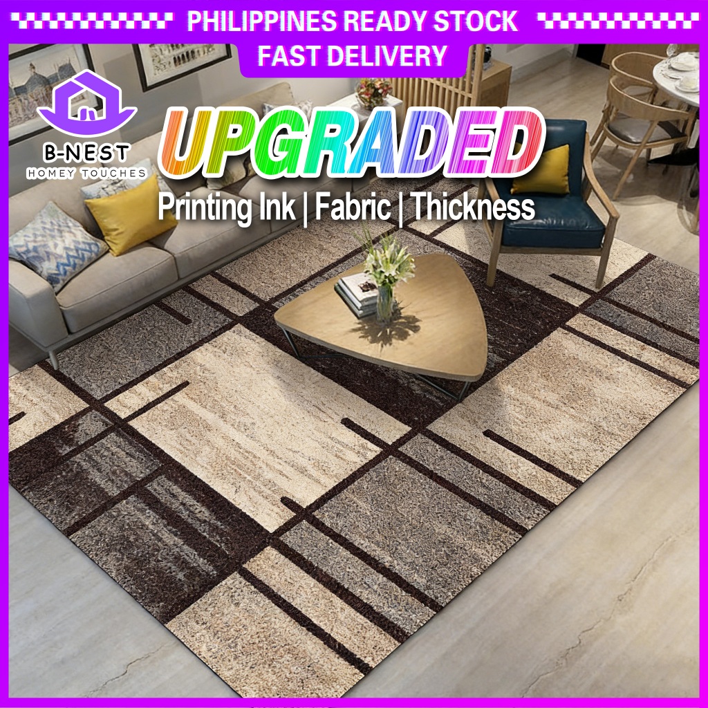 (ROLL UP) B-NEST 3 Size M / L / XL 3D Crystal Velvet Carpet Floor Mats ...