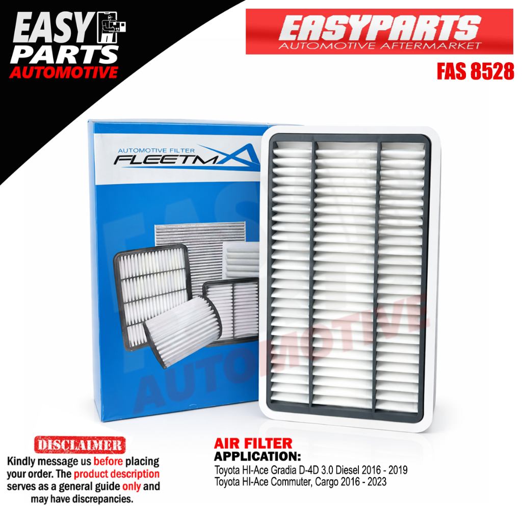 Fleetmax Air Filter FAS-8528 Toyota HiAce 3.0 D4D 1KD | Shopee Philippines