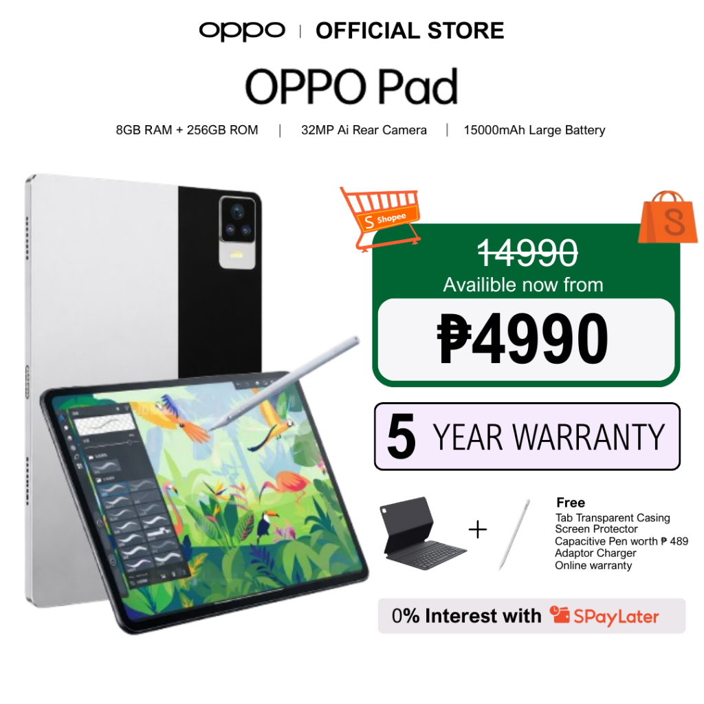 OPPO TAB Dual Sim 11.2 Inches 5G Android 12 Tab [16GB RAM 512GB ROM ...