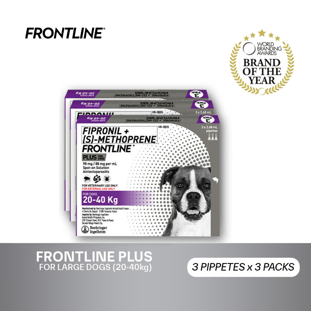 Frontline Plus For Large Dogs Anti Tick And Flea Spot-On Anti Itch ...