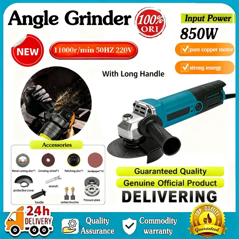 Original Angle Grinder Heavy Duty Professional Grinder 850W High Power ...