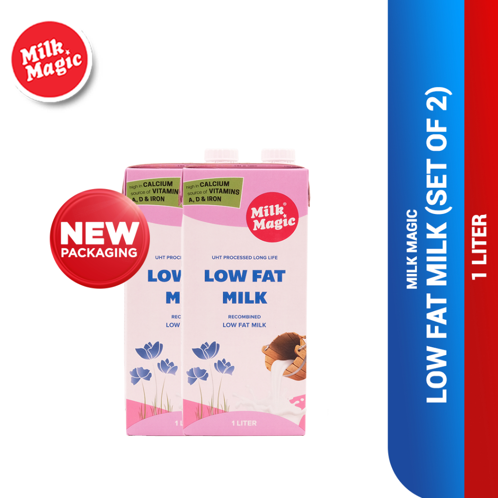 Milk Magic - Low Fat Milk 1 Liter (Set of 2) - Expiry Date: September ...