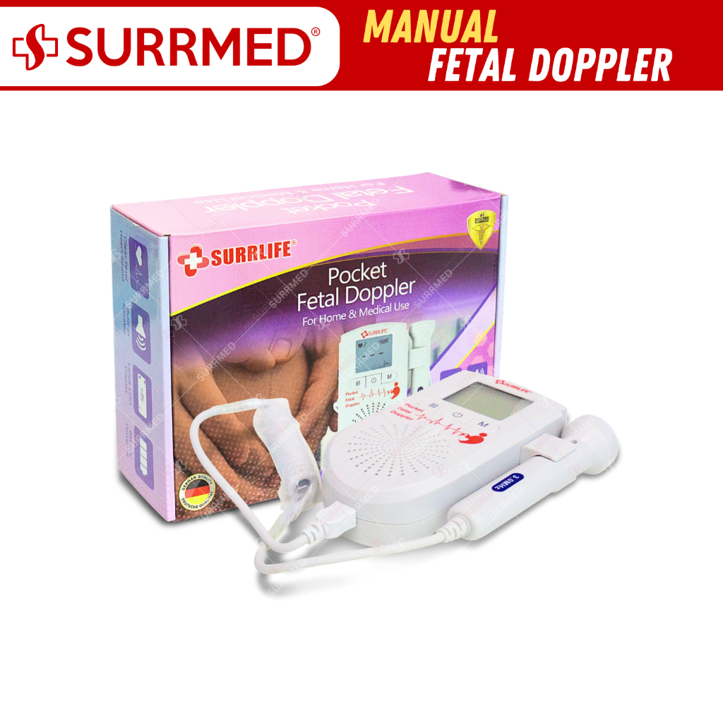 SURRMED Manual Fetal Doppler | Battery-Operated Baby Heartbeat Monitor ...