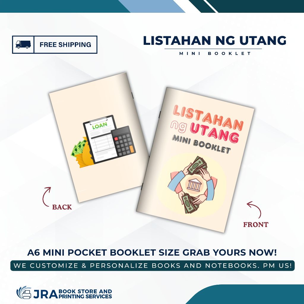 Listahan ng Utang Record Mini Pocket Booklet – Debt & Payment Tracker ...