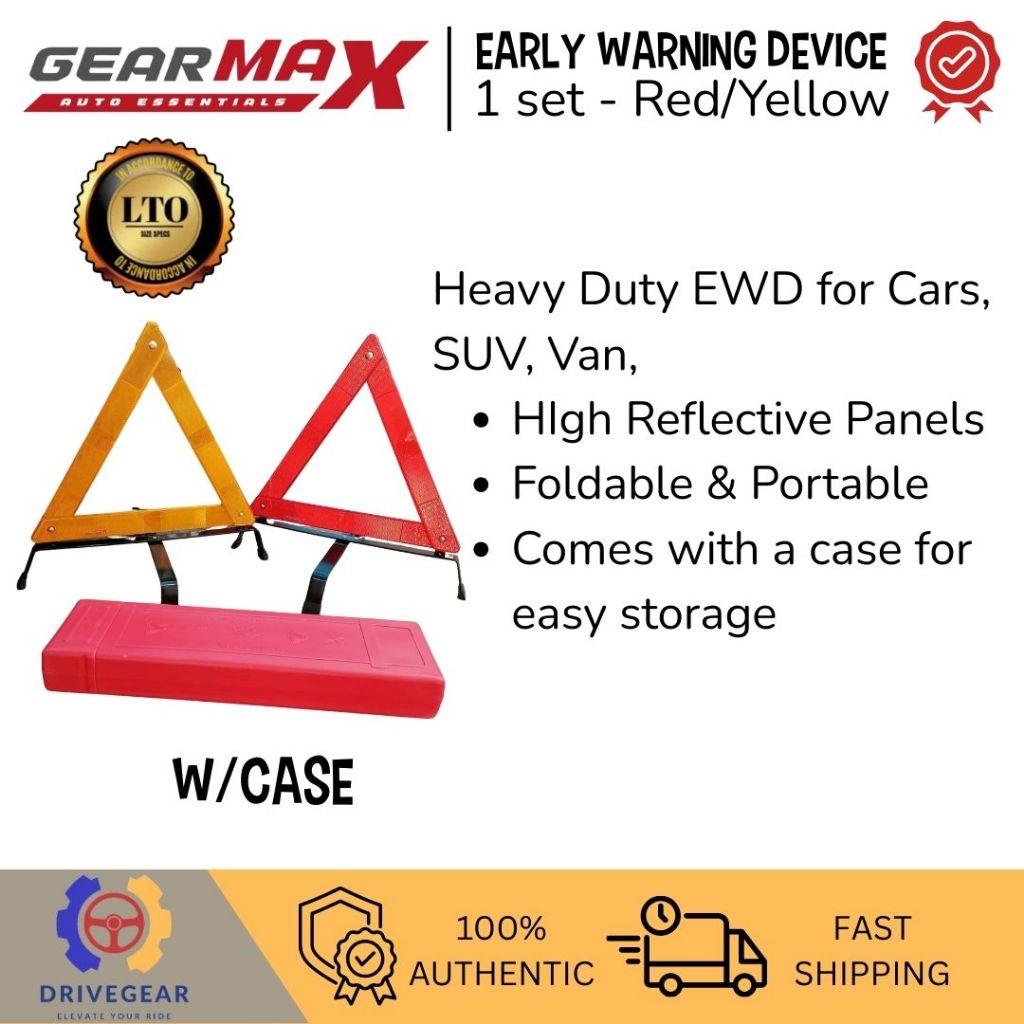 Early Warning Device - LTO Approved Heavy Duty / Standard for Cars ...