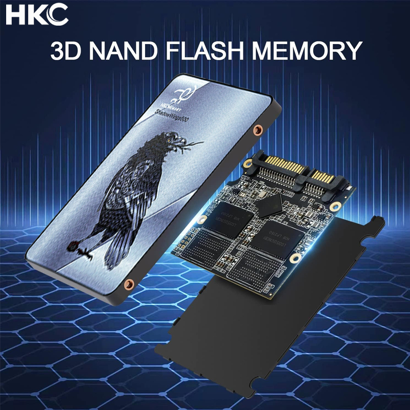 HKC 2.5" SSD 128GB/256GB/512GB/1TB SATA III 3D NAND Internal Solid ...