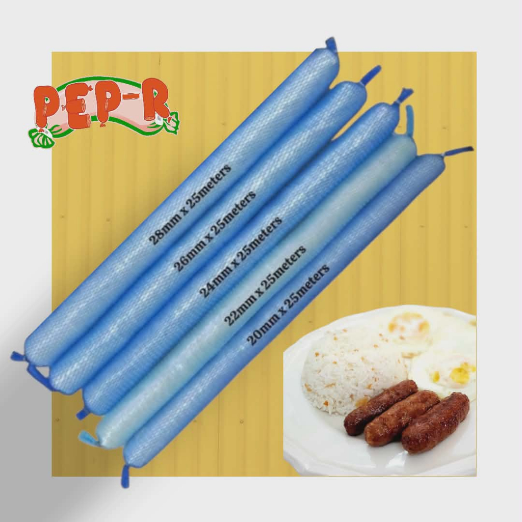1 PC Plastic Casing for Sausage Skinless Longganisa Wrapper 25 meters ...
